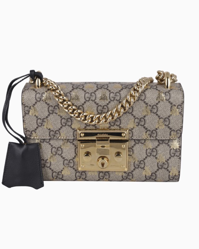Bolsa Gucci Original Padlock Bee GG Supreme Feminina