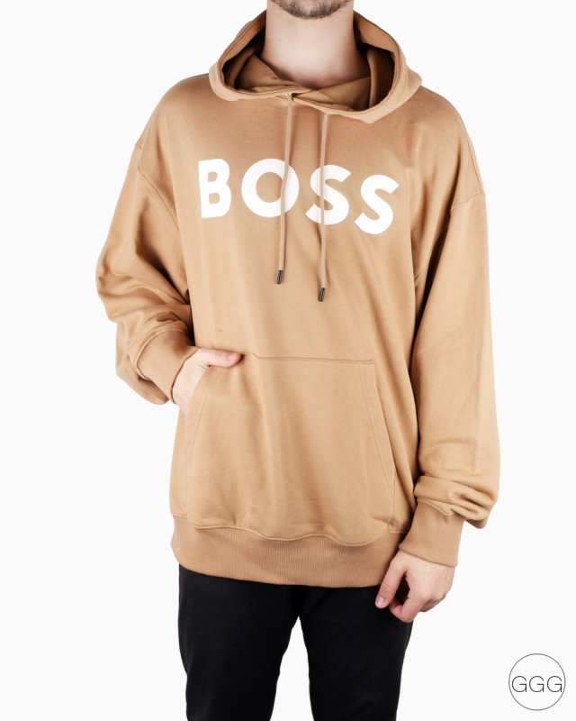 Moletom Hugo Boss Original Capuz Bege Masculino
