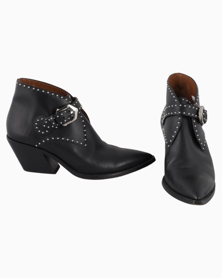 Bota Givenchy Original Studded Western Preta Feminina