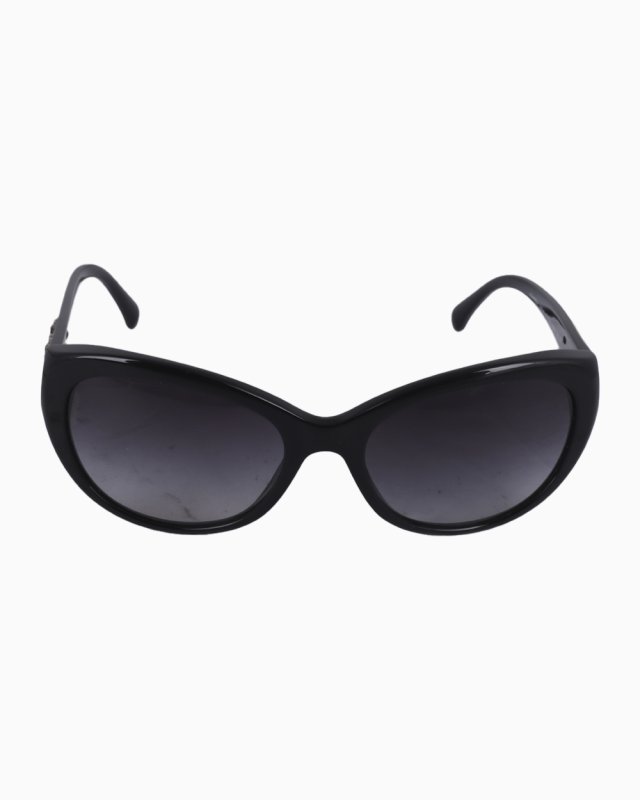 Óculos de Sol Chanel Original Camellia 5187-H Preto Feminina