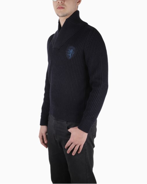 Suéter Gucci Original Lã Tricõ Azul Marinho Masculino