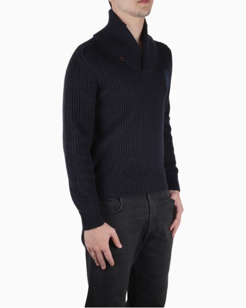 Suéter Gucci Original Lã Tricõ Azul Marinho Masculino