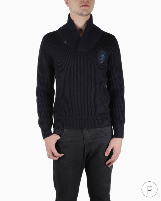 Suéter Gucci Original Lã Tricõ Azul Marinho Masculino