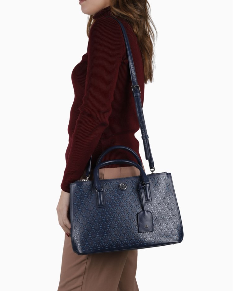 Bolsa Tory Burch Original Robinson Azul Marinho Feminina
