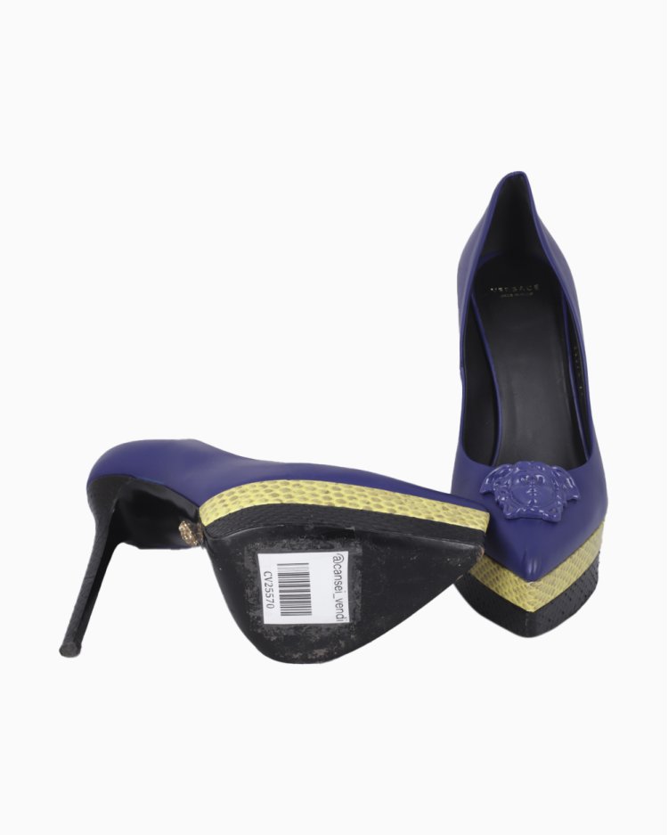 Sapato Versace Original Medusa Plataforma Tricolor Feminino
