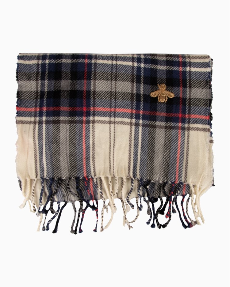 Cachecol Gucci Original Lã Xadrez Feminino