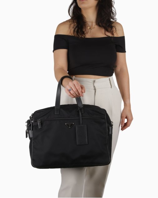 Pasta Prada Original Re-Nylon Preta Masculina