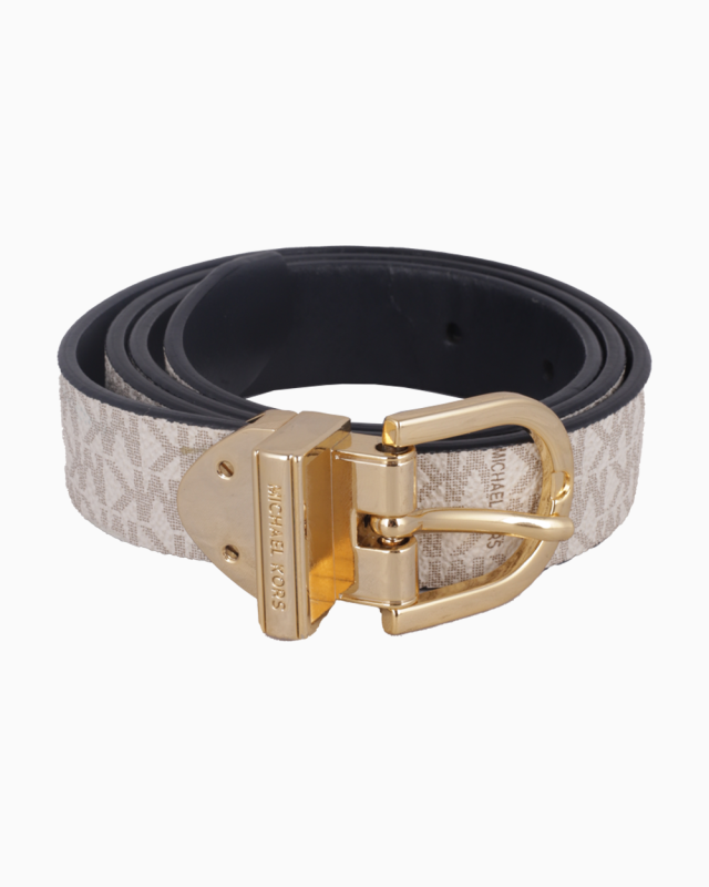 Cinto Michael Kors Original Monograma Off White Feminino