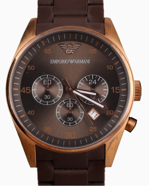Relógio Emporio Armani Original AR5890 Marrom Masculino