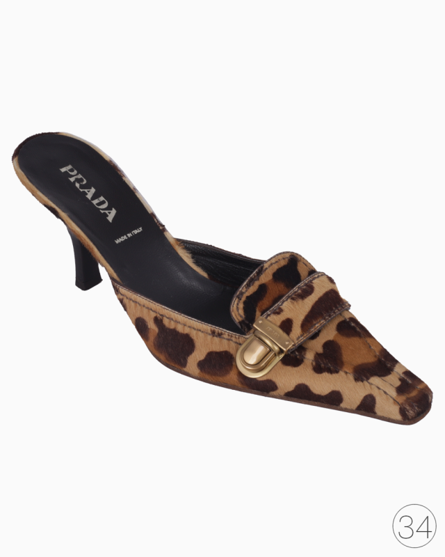 Sapato Prada Original Animal Print Feminina