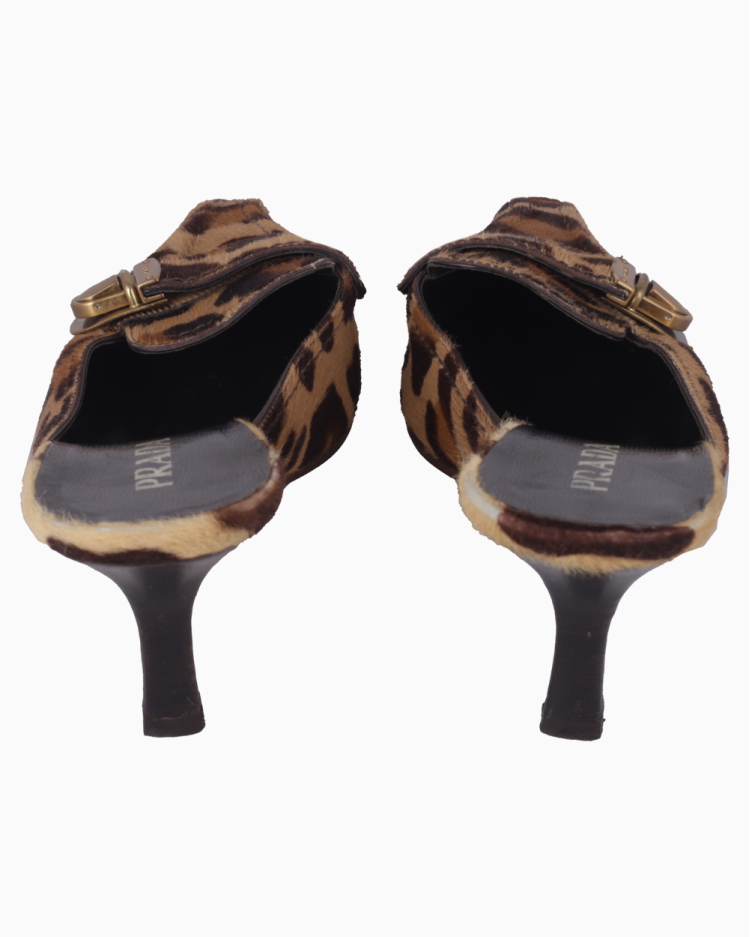Sapato Prada Original Animal Print Feminina