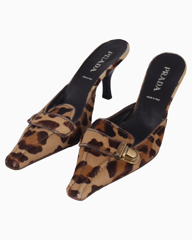 Sapato Prada Original Animal Print Feminina