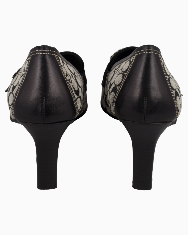 Sapato Coach Original Signature Branco e Preto Feminino