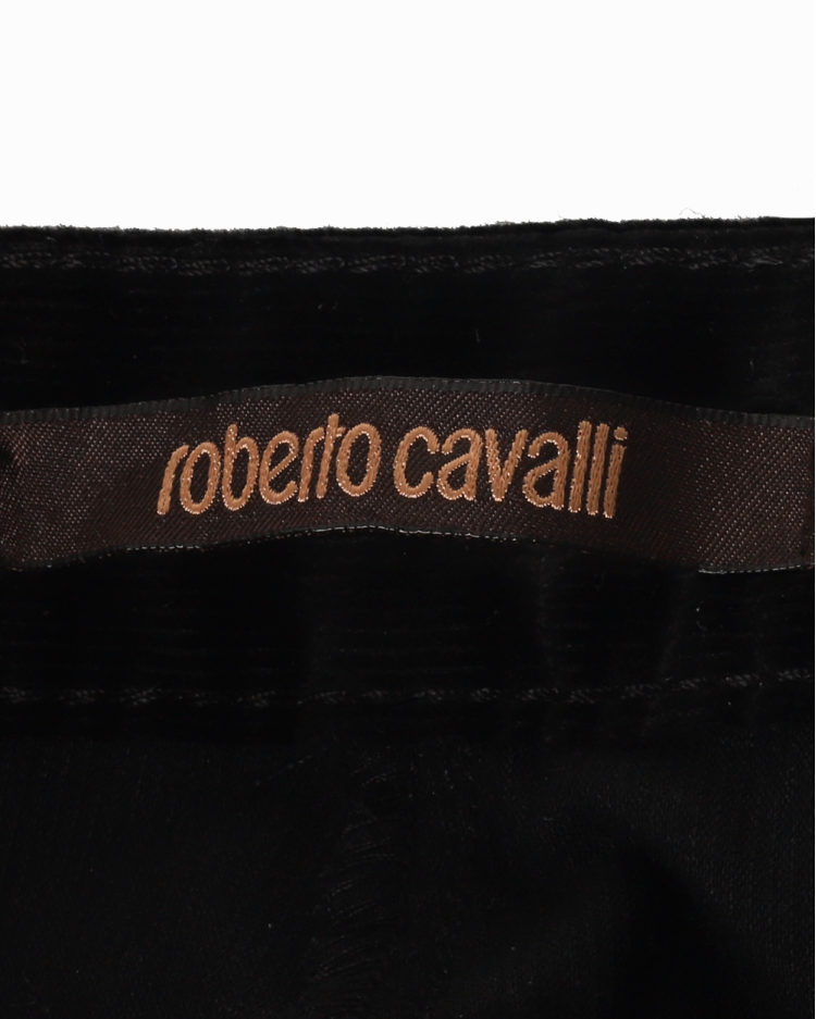 Calça Roberto Cavalli Original Cotelê Preta Feminina