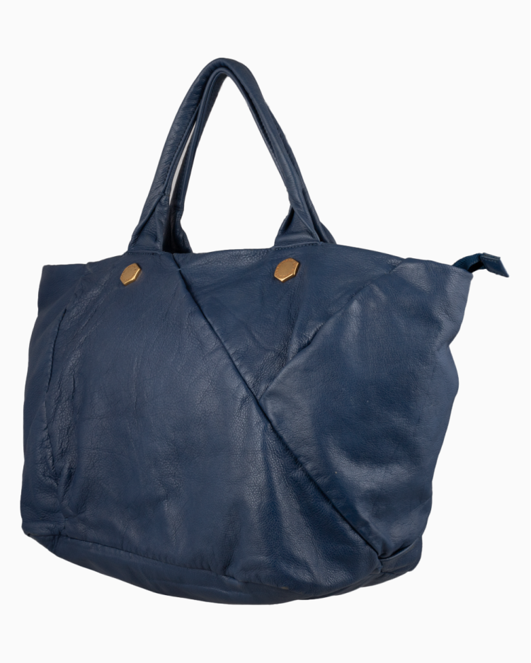 Bolsa Marc Jacobs Original Tote Couro Azul Feminina