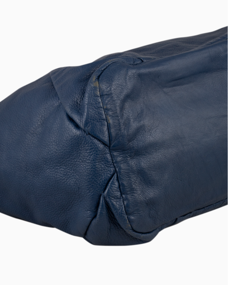 Bolsa Marc Jacobs Original Tote Couro Azul Feminina