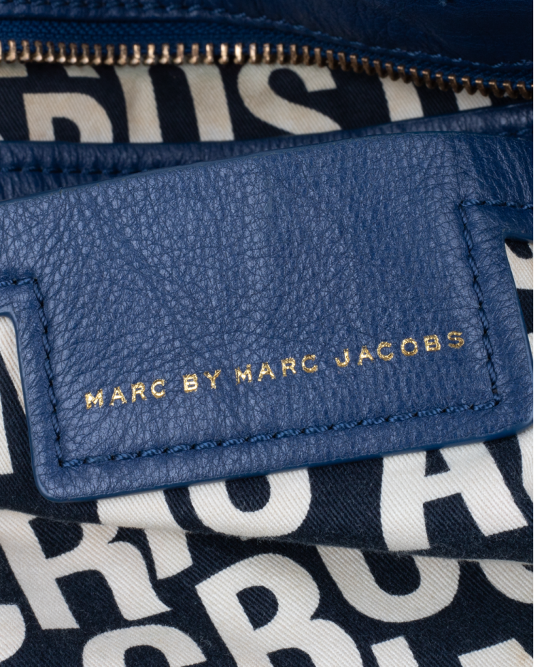 Bolsa Marc Jacobs Original Tote Couro Azul Feminina