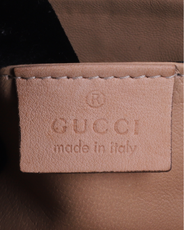 Bolsa Gucci Original Snaffle Bit Python Bege Feminina