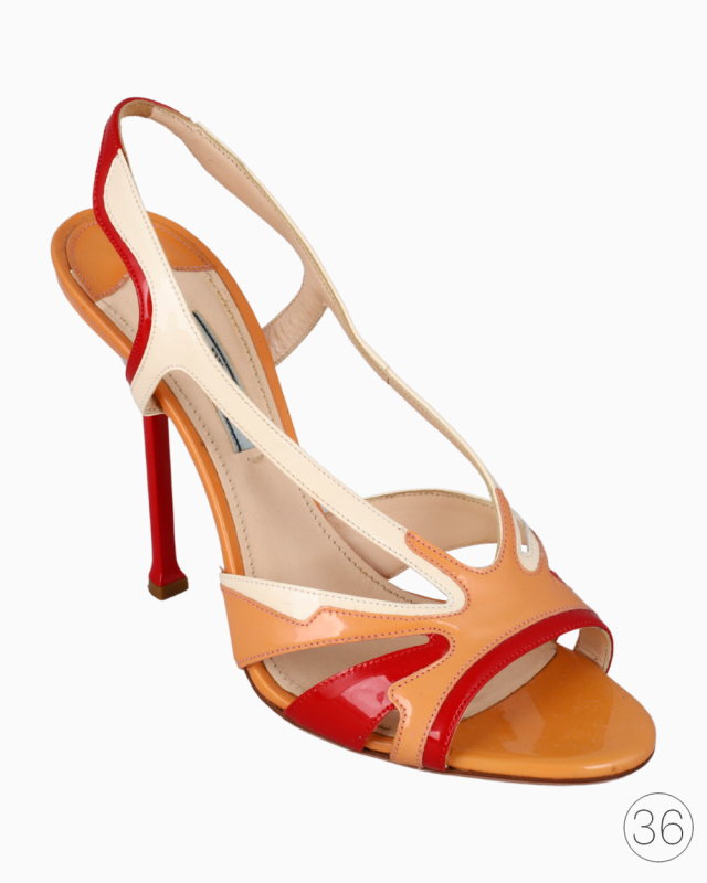 Sandália Prada Original Tiras Tricolor Feminina