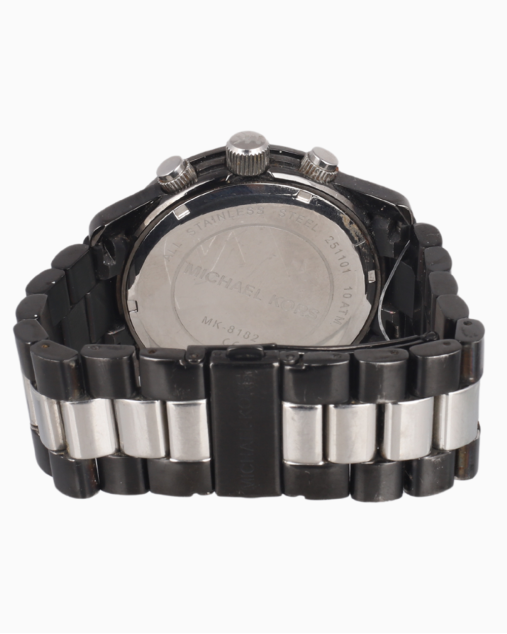 Relógio Michael Kors Original MK8182 Prata e Preto Masculino
