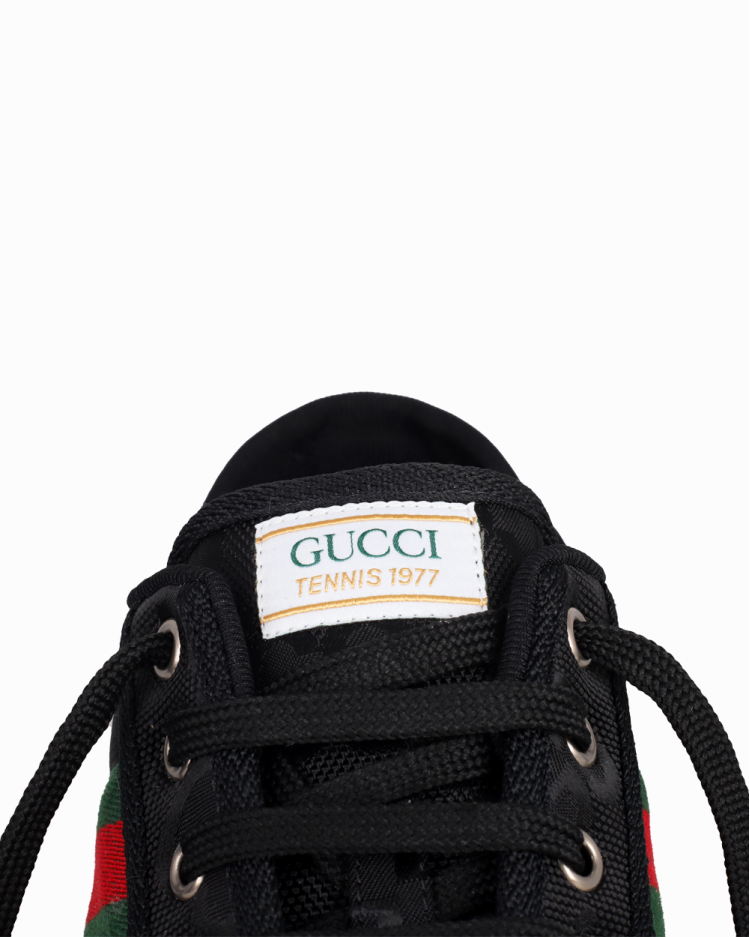 Tênis Gucci Off The Grid Tennis 1977 Preto e Vermelho