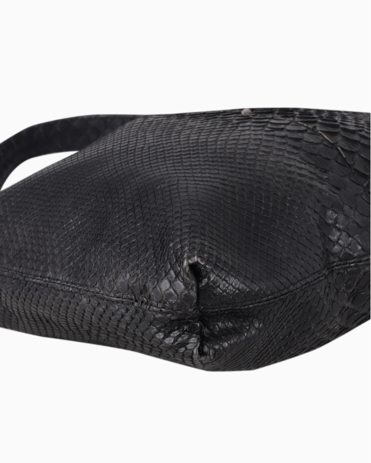 Bolsa Dolce & Gabbana Original Vintage Python Hobo Preta Feminina