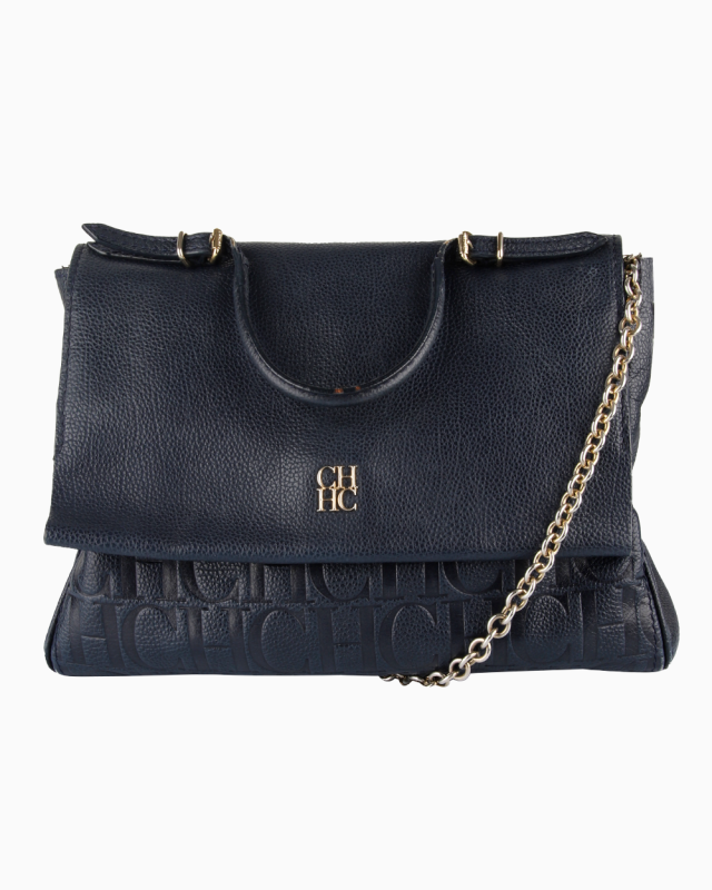 Bolsa Carolina Herrera Original Adagio Tote Azul Marinho Feminina