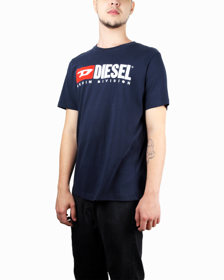 Camiseta Diesel Original T-Diegor-Div Azul Marinho Masculina