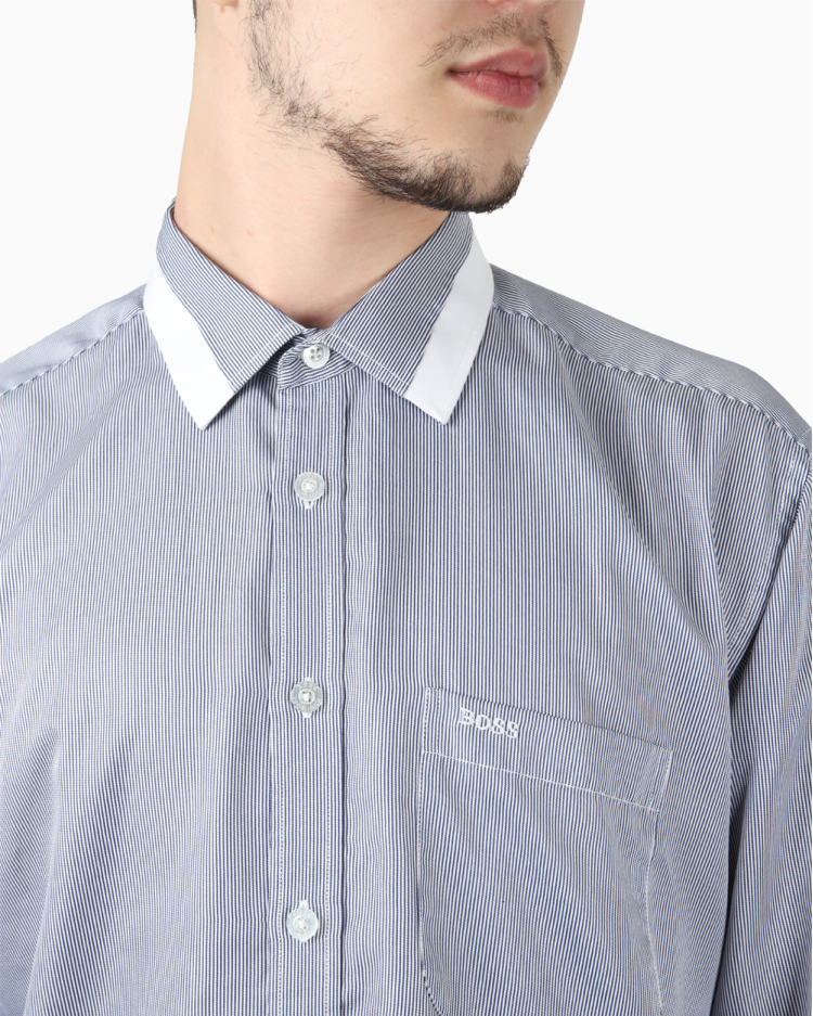 Camisa Hugo Boss Original Listrada Masculina