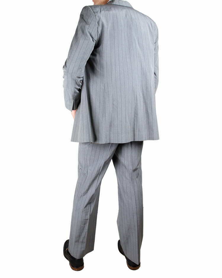 Terno Versace Original Vintage Risca Cinza Masculino