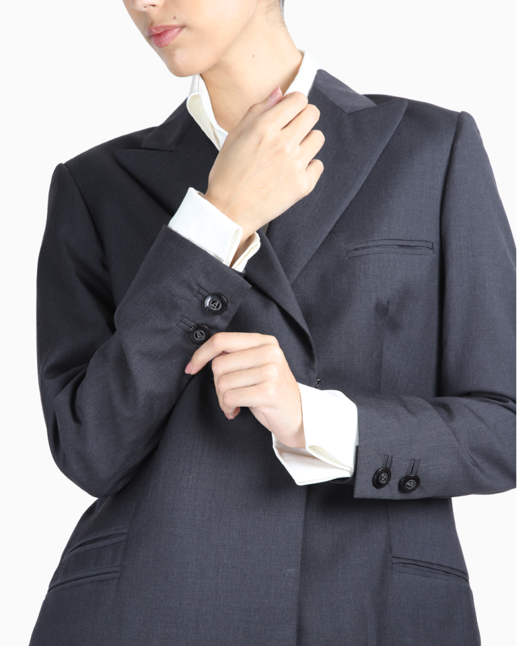 Terno Versace Original Vintage Lã Preto Feminino