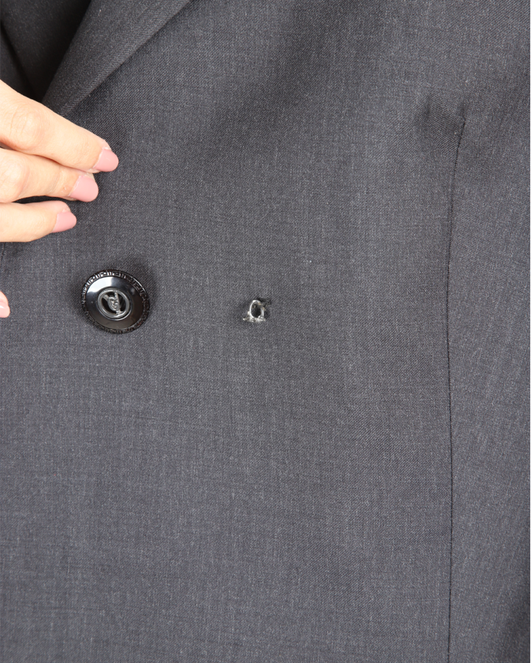 Terno Versace Original Vintage Lã Preto Feminino