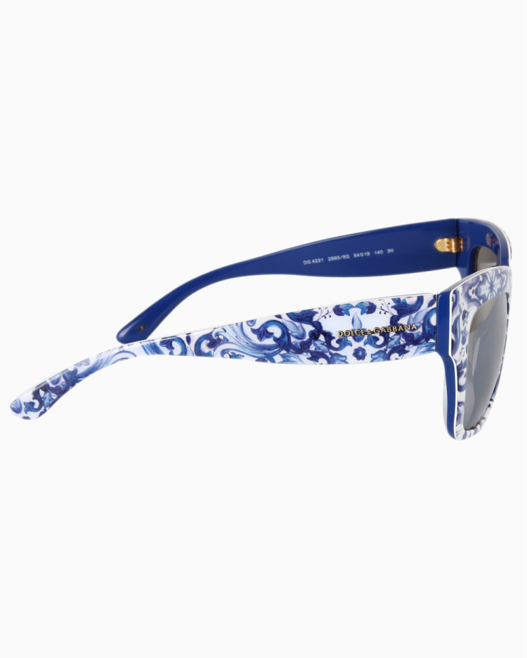 Óculos de Sol Dolce & Gabbana Original DG 4231 Estampado Azul Feminino
