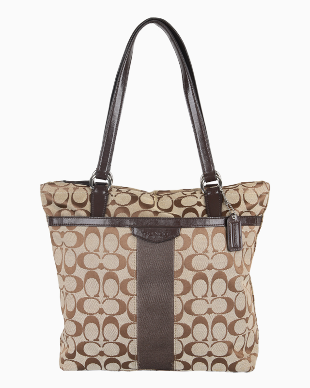 Bolsa Coach Original Stripe Tote Signature Monograma Feminina