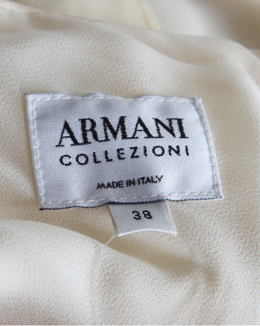 Vestido Armani Collezioni Original Longo Bordado Off White