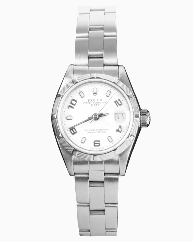 Relógio Rolex Original Oyster Perpetual Date Prata Feminino