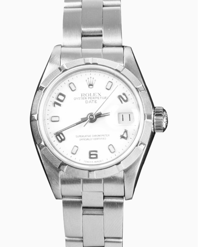 Relógio Rolex Original Oyster Perpetual Date Prata Feminino