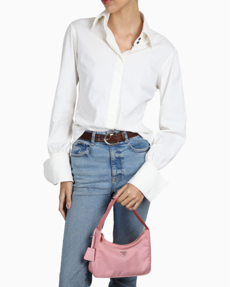 Bolsa Prada Original Re-Edition 2000 Rosa Feminina