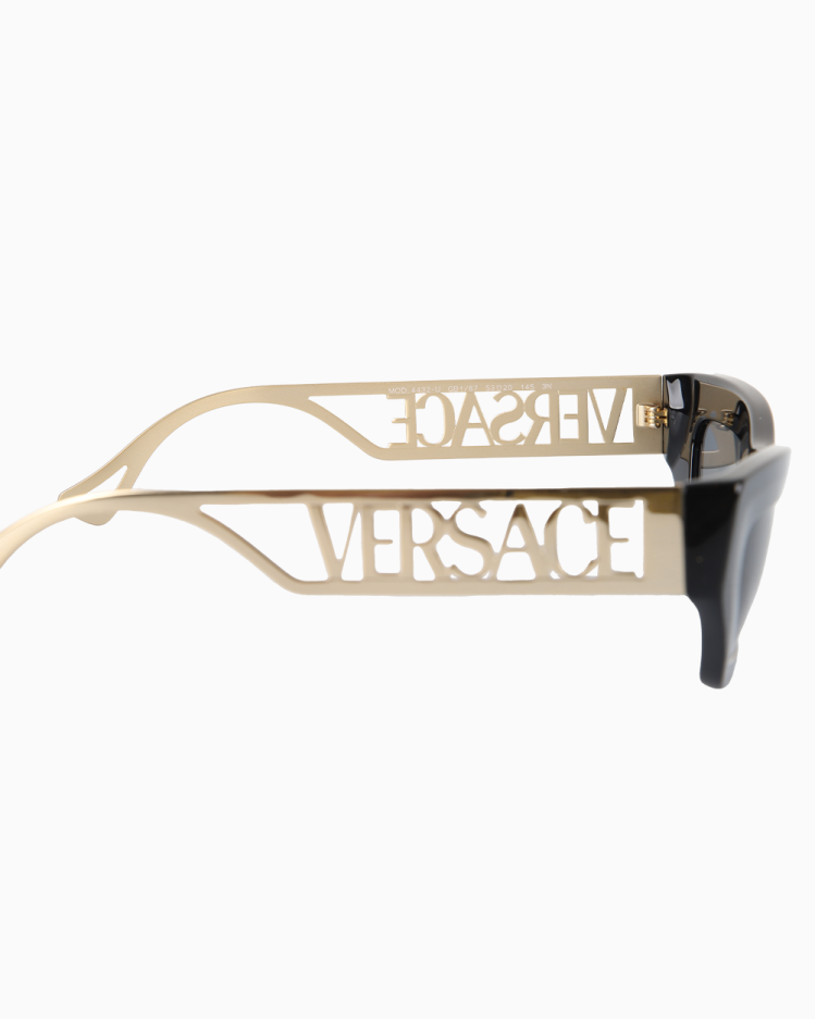 Óculos de Sol Versace Original 4432-U Preto e Dourado Feminino