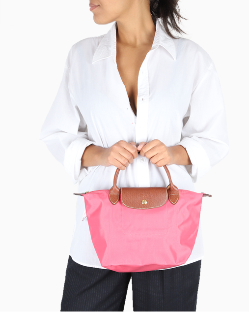 Bolsa Longchamp Original Le Pliage S Rosa Feminina