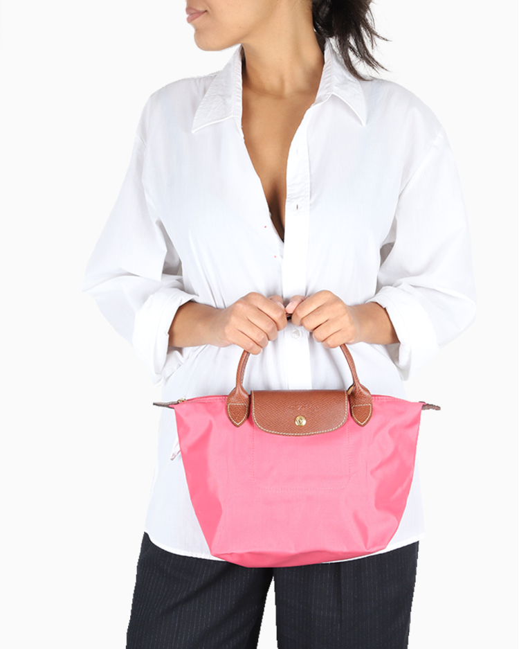 Bolsa Longchamp Original Le Pliage S Rosa Feminina