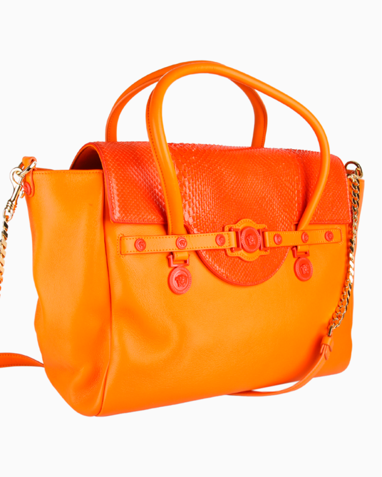 Bolsa Versace Original Signature Large Laranja Feminina