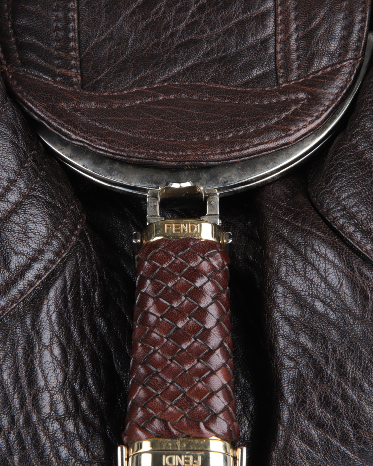 Bolsa Fendi Original Spy Couro Marrom Feminina