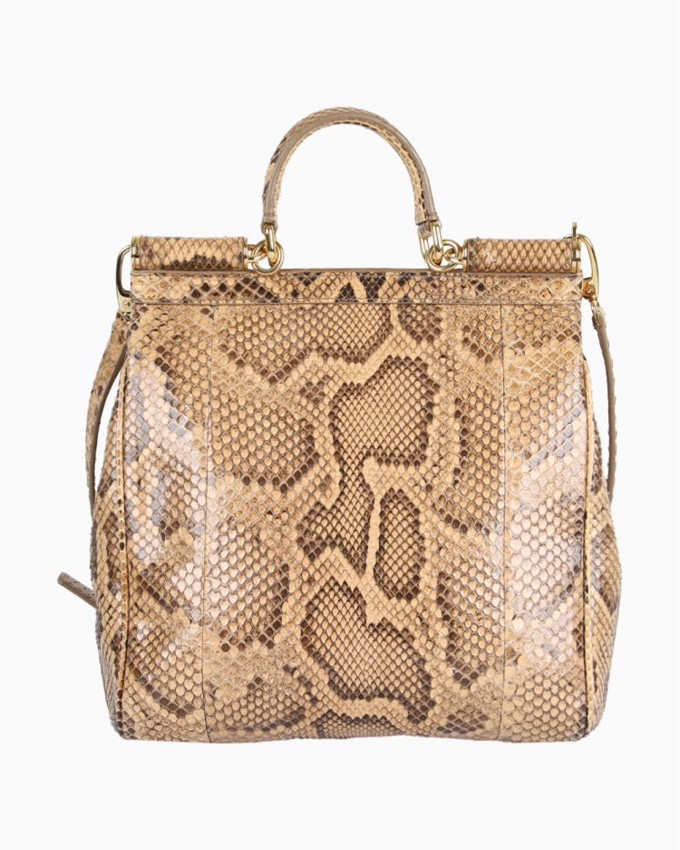 Bolsa Dolce & Gabbana Original Python Miss Sicily Animal Print Feminina