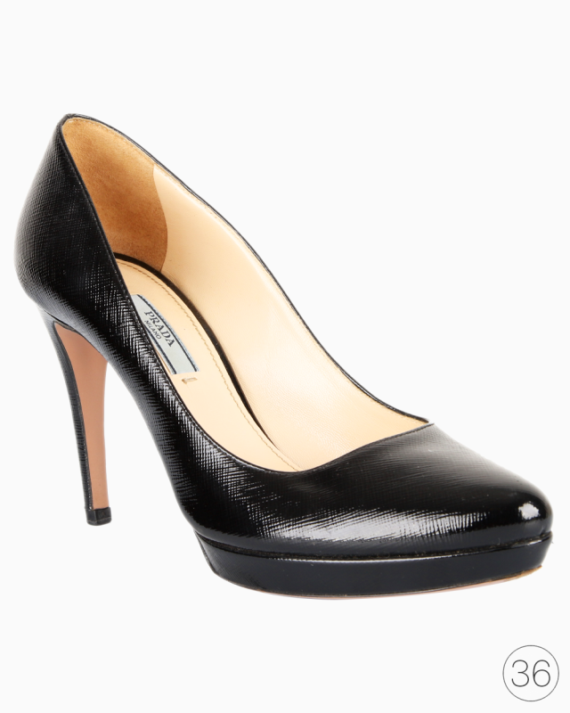 Sapato Prada Original Saffiano Verniz Preto Feminino