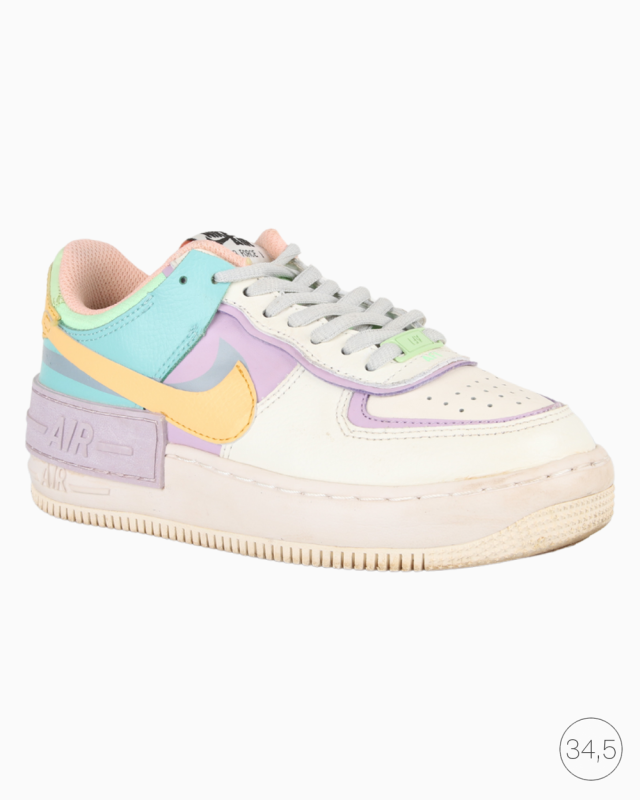 Tênis Nike Original Air Force 1 Shadow Couro Colorido Feminino