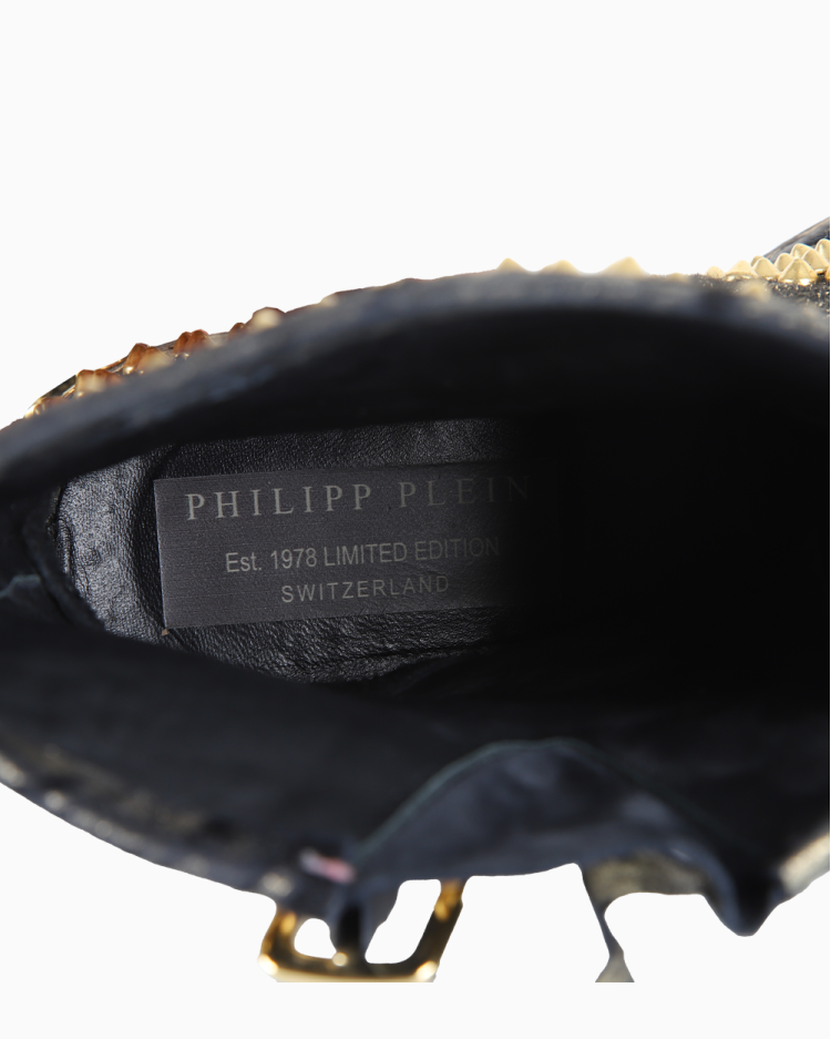 Bota Philipp Plein Original Spikes Dourada Feminina