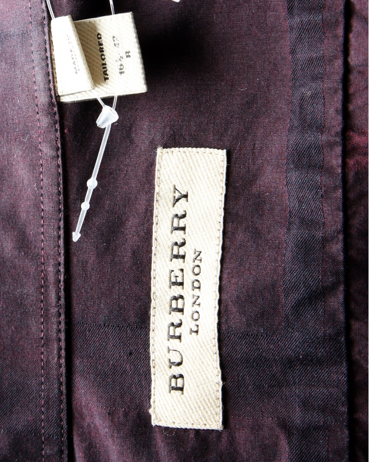 Camisa Burberry Original Algodão Xadrez Roxa Masculina