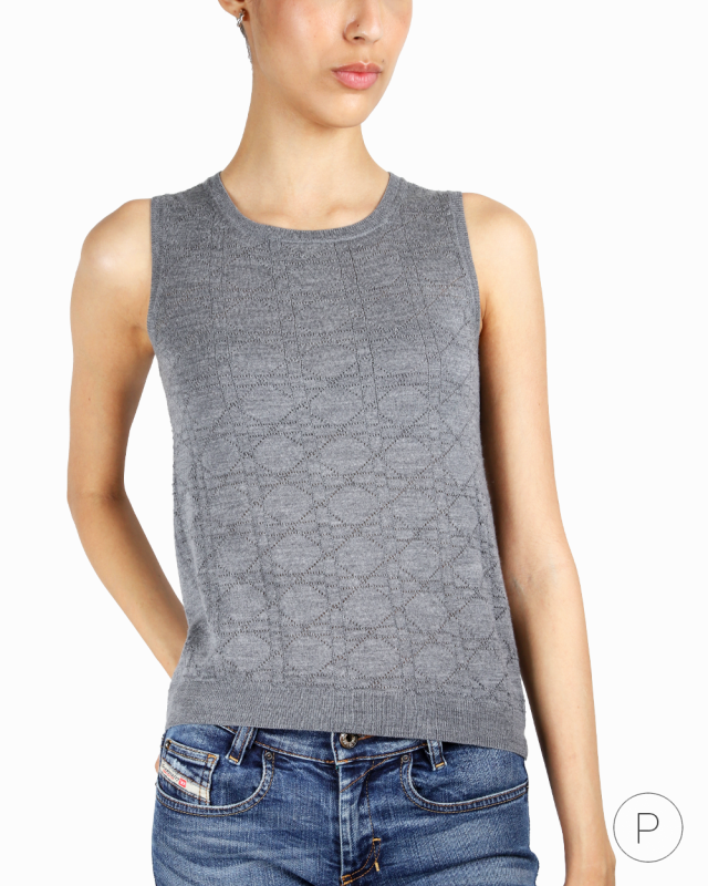 Blusa Christian Dior Lã Cinza