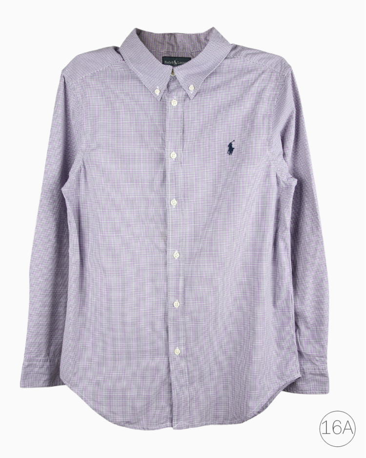 Camisa Infantil Ralph Lauren Original Xadrez Roxa